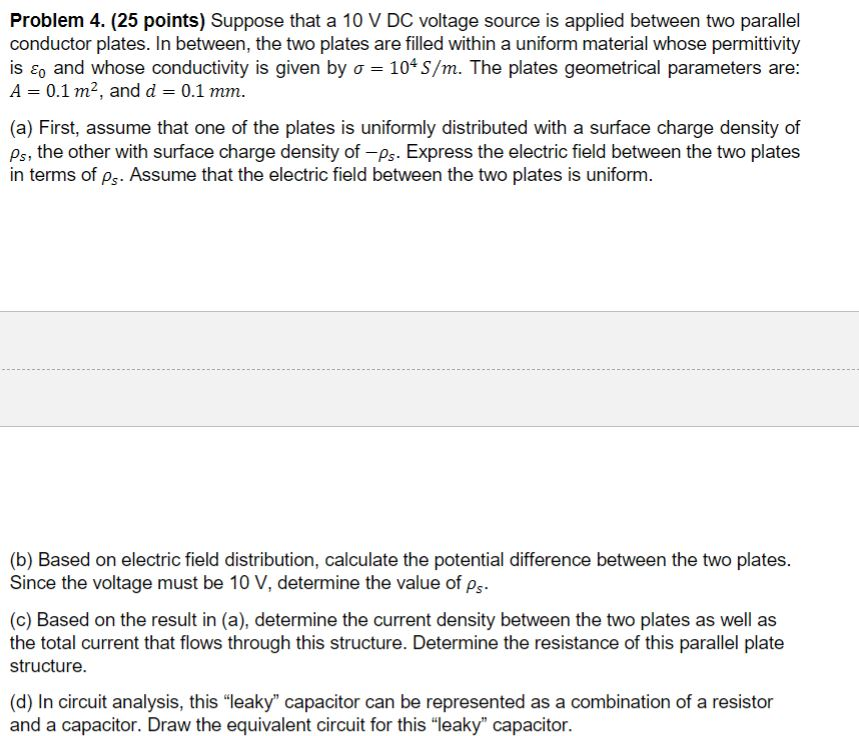 Solved Problem 4. (25 points) Suppose that a 10 V DC voltage | Chegg.com
