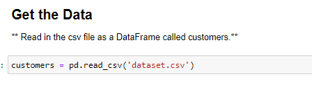 Solved ∗∗ Read in the csv file as a DataFrame called | Chegg.com