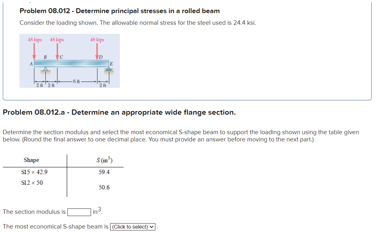 Solved Problem 08.012 - Determine principal stresses in a | Chegg.com