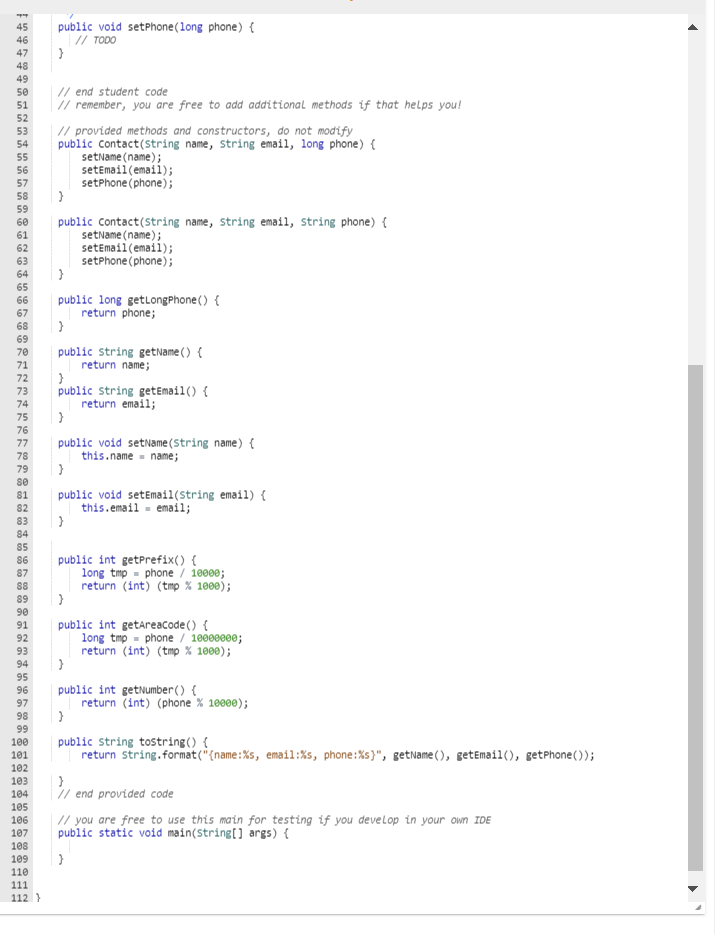 Solved PLEASE HELP FIX MY CODE SO IT FITS THE GUIDELINES | Chegg.com
