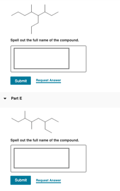 Solved 1. Name the following alkanes using the IUPAC system | Chegg.com