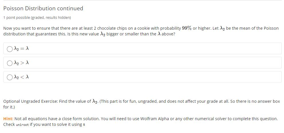 Solved PME: Poisson Distribution 1 point possible (graded, | Chegg.com