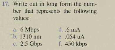 Solved 17. Write out in long form the number that represents | Chegg.com