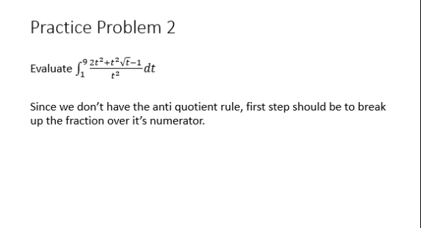 Solved Practice Problem 1 Find , 3x2 – 3x + 3 dx Practice | Chegg.com