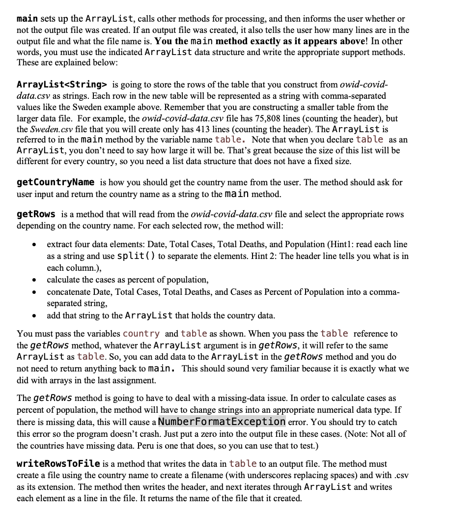 I was assigned a Java code assignment to write | Chegg.com