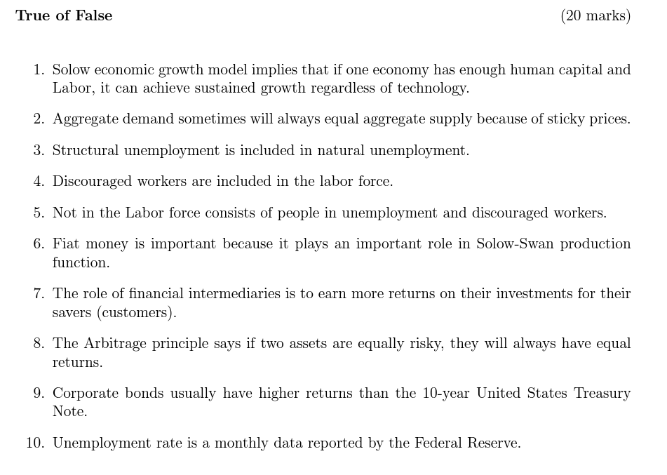 Solved 1. Solow economic growth model implies that if one | Chegg.com