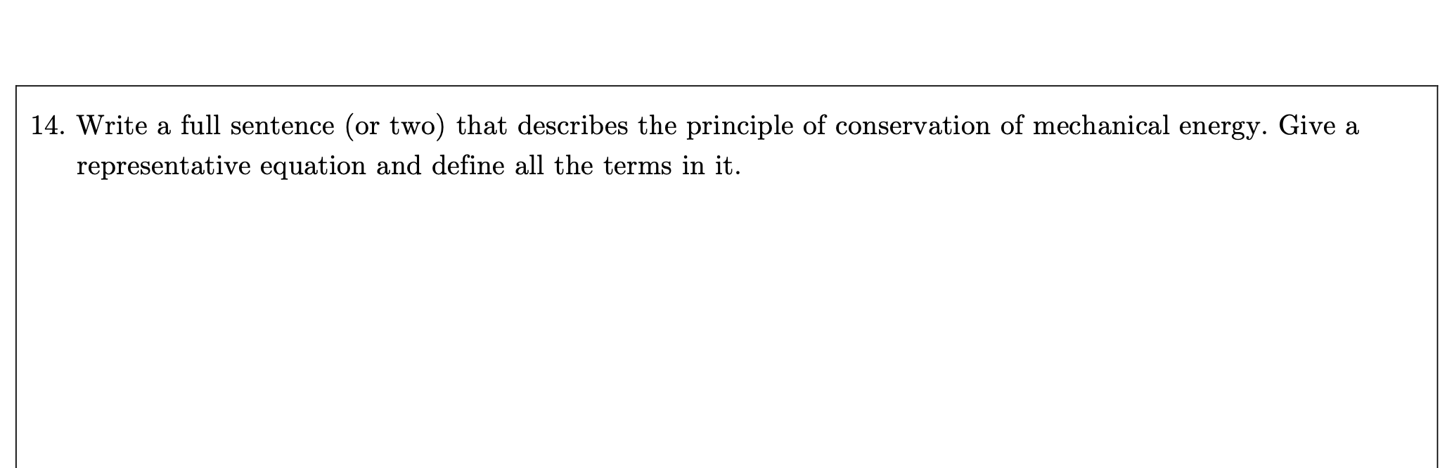 Solved 14. Write a full sentence (or two) that describes the | Chegg.com