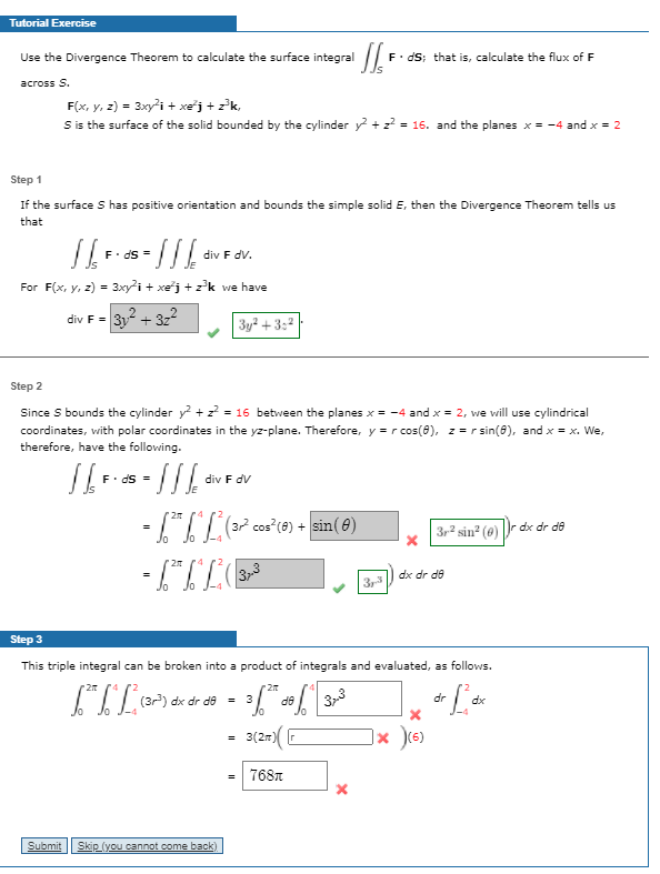 Solved Tutorial Exercise Use the Divergence Theorem to | Chegg.com