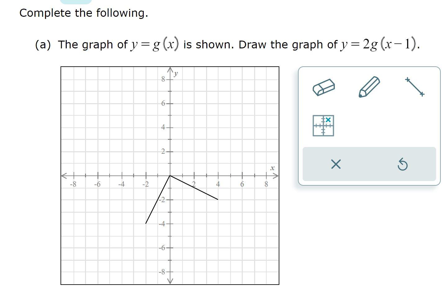 Solved (a) The graph of y=g(x) is shown. Draw the graph of | Chegg.com