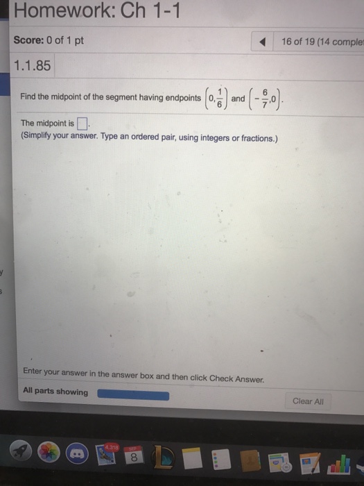 Solved Find the midpoint of the segment having endpoints (0, | Chegg.com