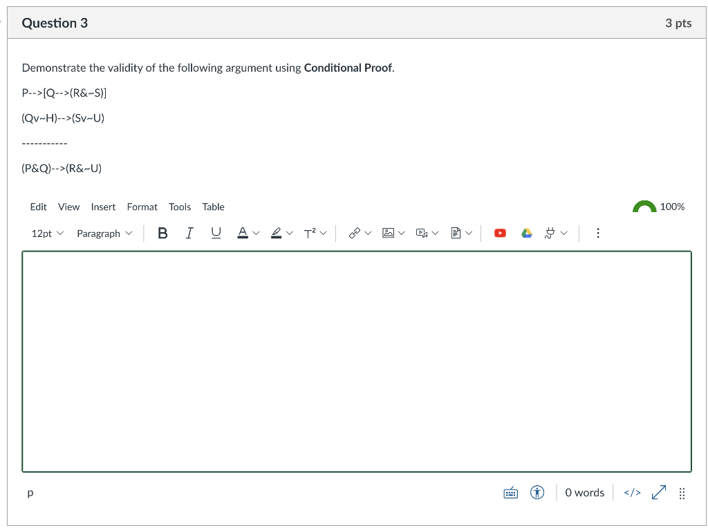 Solved Question 3 3 pts Demonstrate the validity of the | Chegg.com