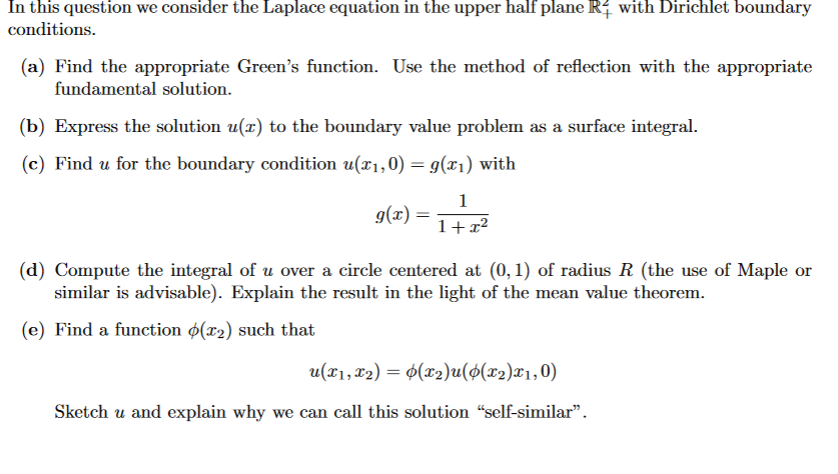 Solved In this question we consider the Laplace equation in | Chegg.com