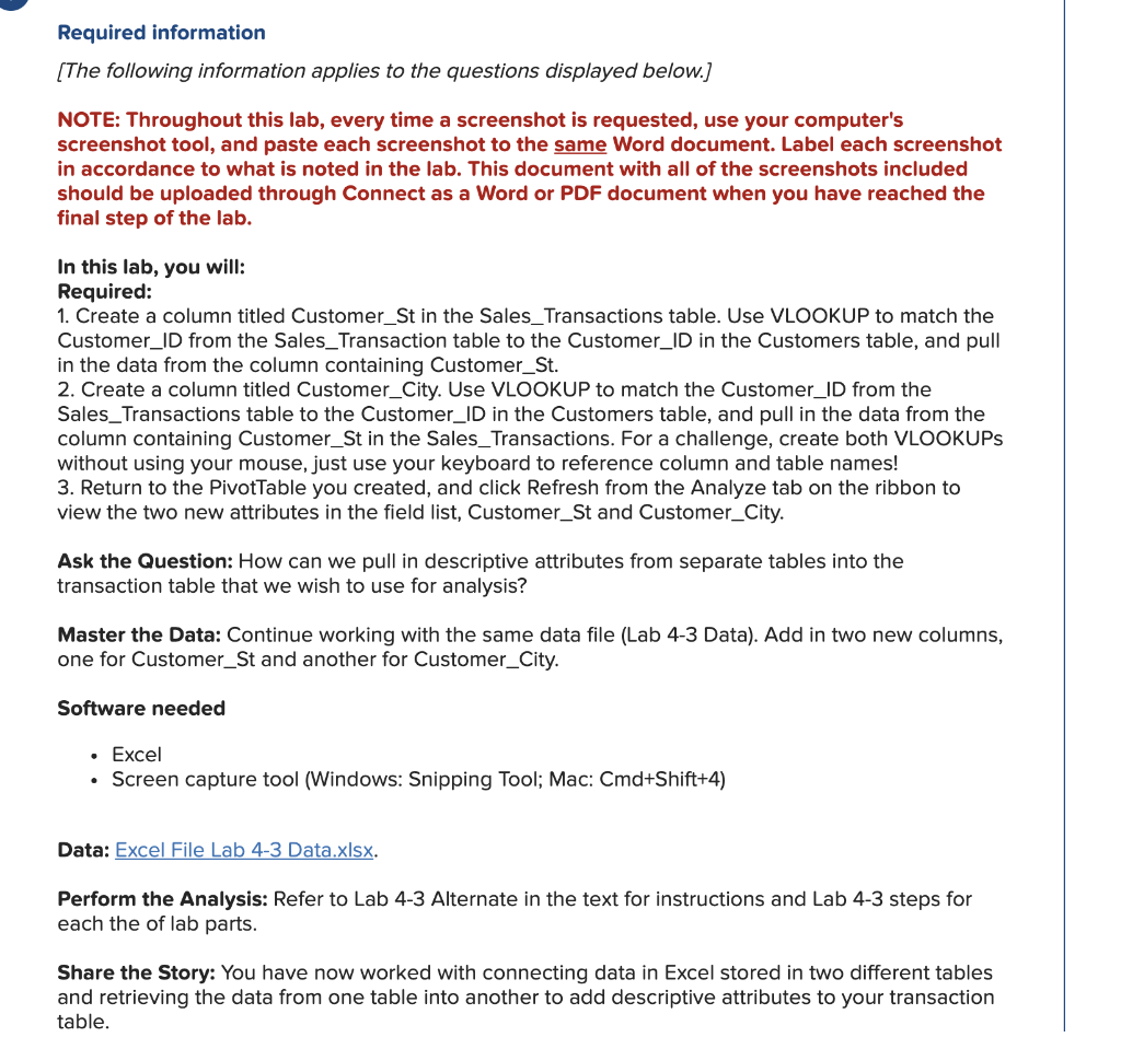 Required information (The following information | Chegg.com
