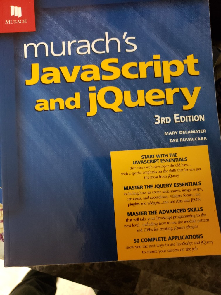 MURACH TRAINING Chapter 6 How to script the DOM with | Chegg.com
