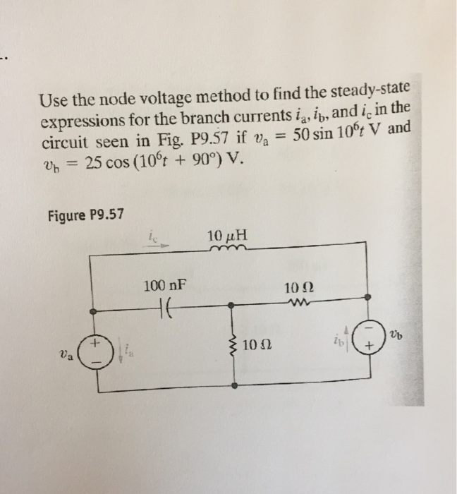 Solved Use the node voltage method to find the steady-state | Chegg.com
