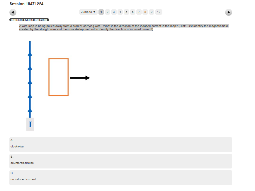 Solved A wire loop is being pulled away from a | Chegg.com