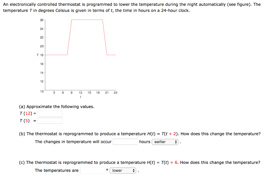 Solved An electronically controlled thermostat is programmed | Chegg.com