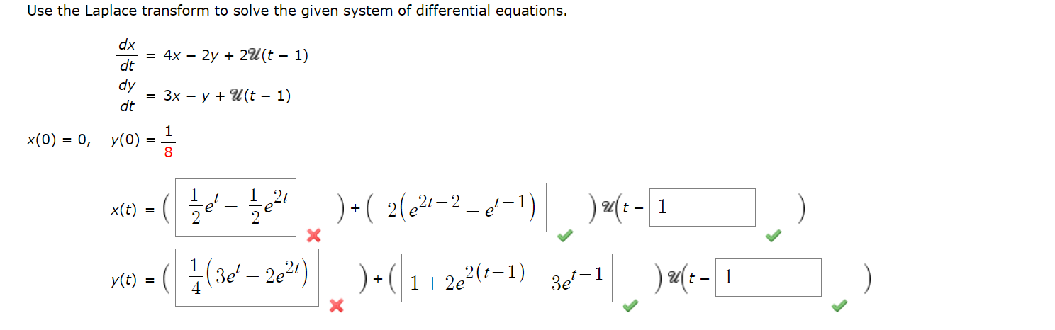 Solved Use the Laplace transform to solve the given system | Chegg.com