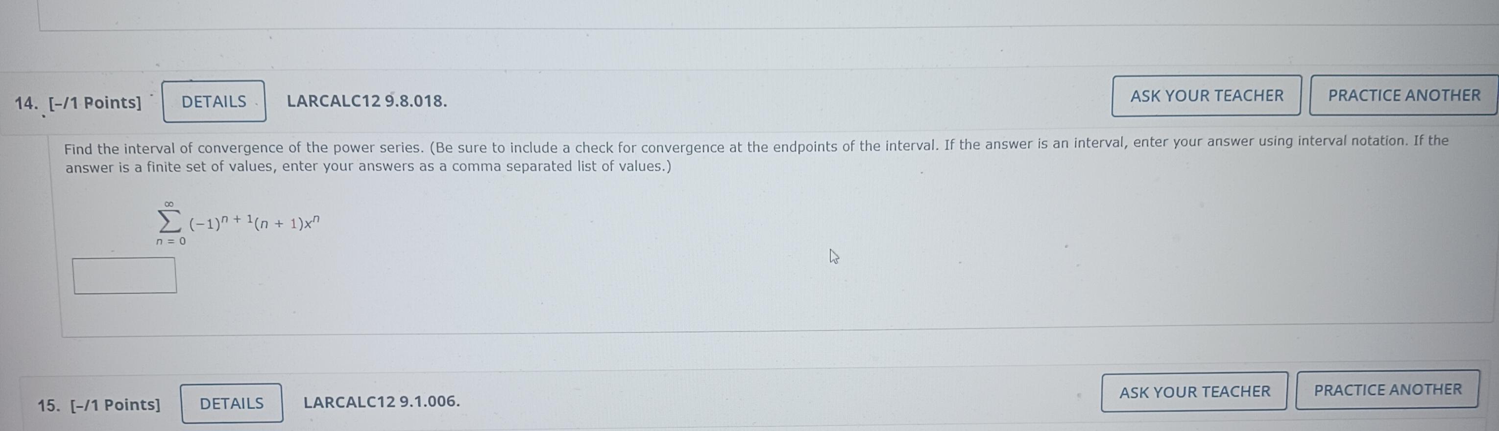 Solved answer is a finite set of values, enter your answers | Chegg.com