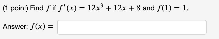 Solved 6 (1 point) Consider the function f(x) = 5 x2 Let | Chegg.com