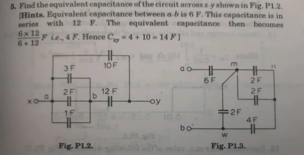 Solved Find the equivalent capacitance of the circuit across | Chegg.com