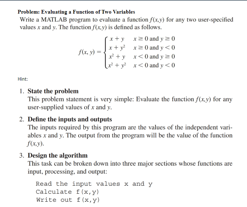 Solved This is the design steps (pseudocode): disp ('This | Chegg.com