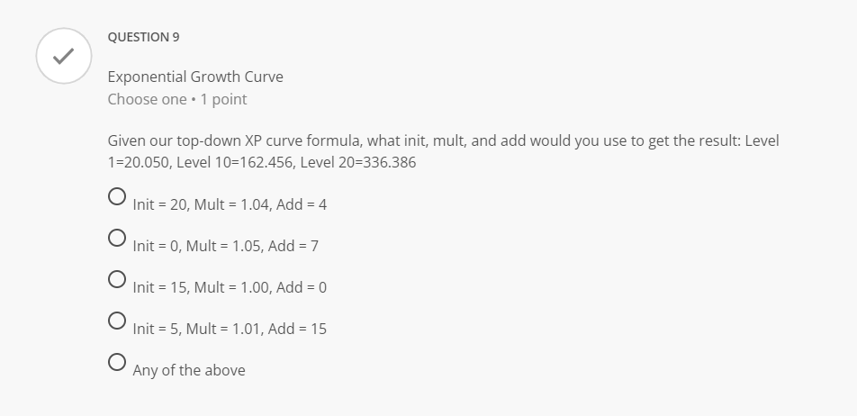 Solved QUESTION 9 Exponential Growth Curve Choose one. 1 | Chegg.com