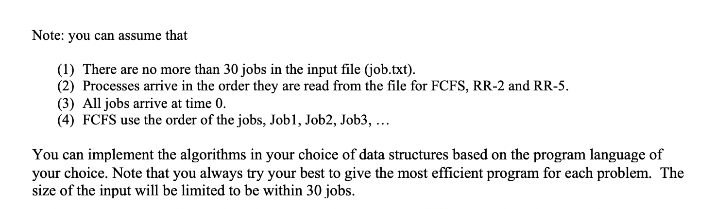 Solved Simulating Job Scheduler of the Operating Systems by | Chegg.com