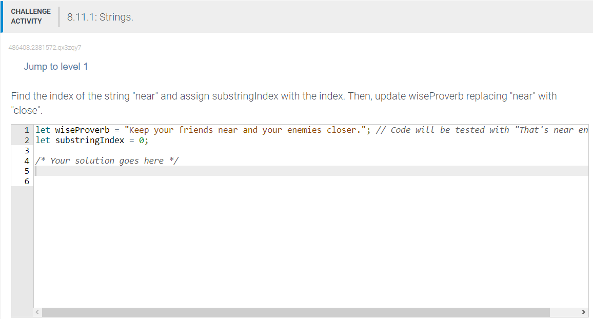 Solved 8.11.1: Strings. 486408.2381572.9×3zqy7 Jump to level | Chegg.com