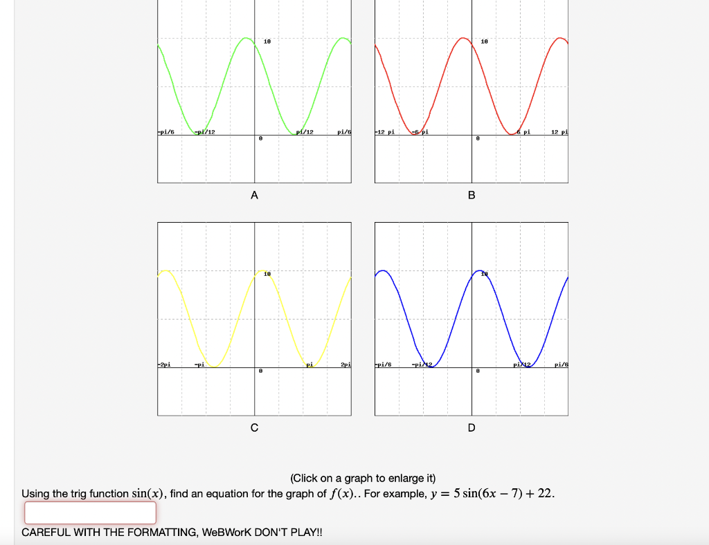 Solved MMM Epi/6 api/12 pi/12 pi/ 12 pi -6_pi pi 12 pi А M | Chegg.com