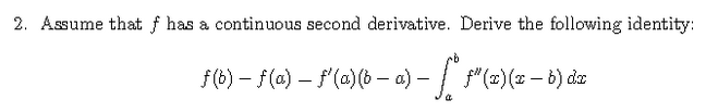Solved 2. Assume that f has a continuous second derivative. | Chegg.com