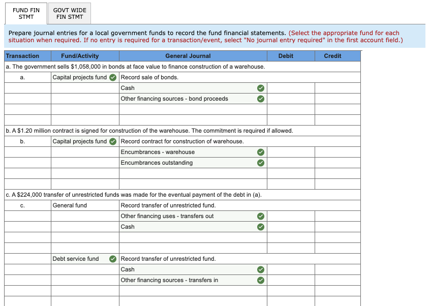 Solved Prepare Journal Entries For A Local Government To Chegg