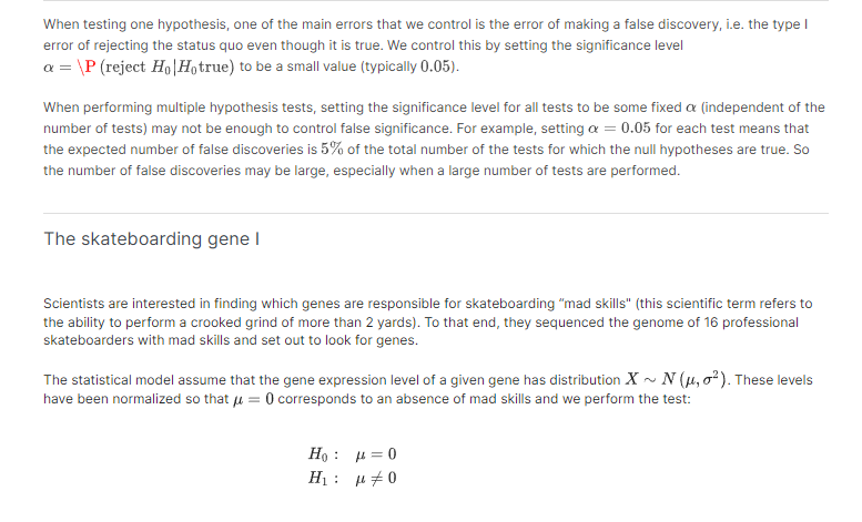 Solved The Problem With Multiple Hypothesis Testing Hi I