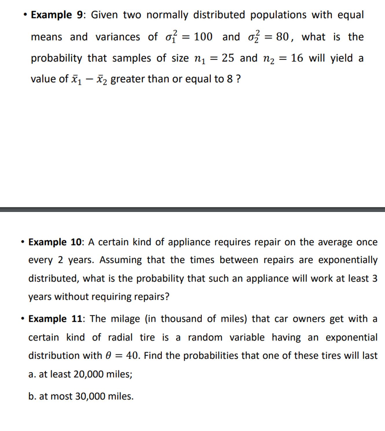 Solved Example 8: Suppose the mean of the number of | Chegg.com