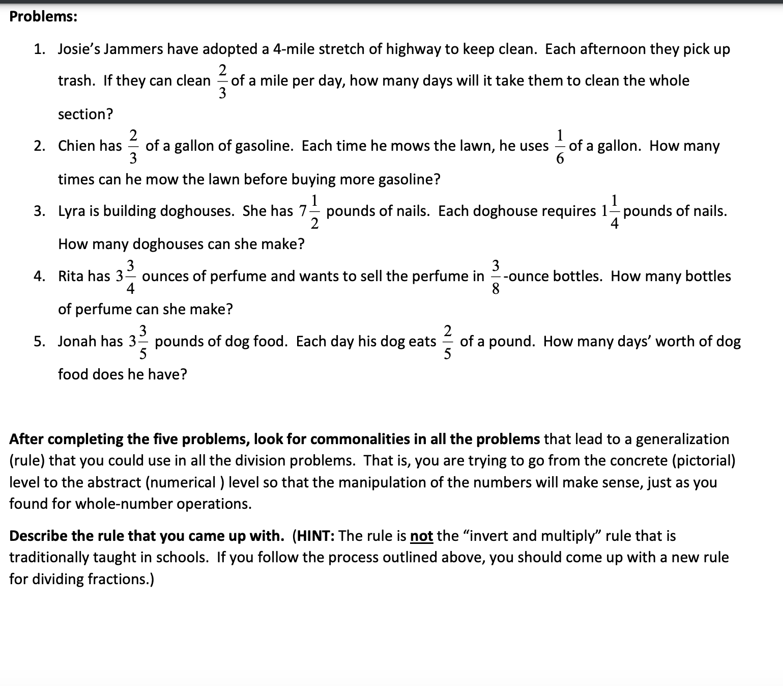 Solved 1. Josie's Jammers have adopted a 4-mile stretch of | Chegg.com