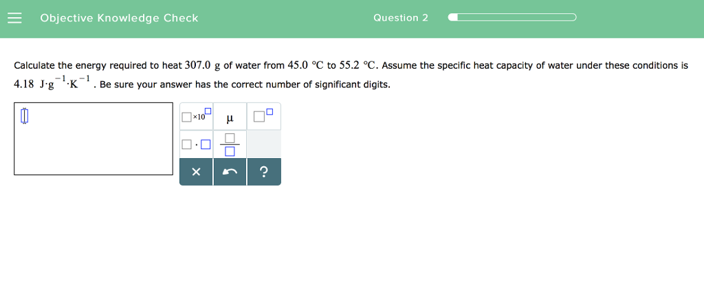 Solved Objective Knowledge Check Question 2 Calculate the | Chegg.com