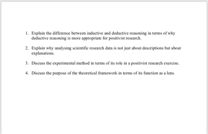 Solved 1. Explain the difference between inductive and | Chegg.com