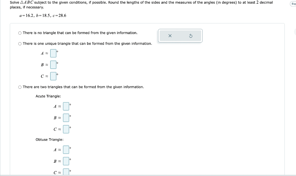 Solved Solve subject to the given conditions, if possible. | Chegg.com