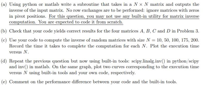 Solved A Using Python Or Matlab Write A Subroutine That 4426