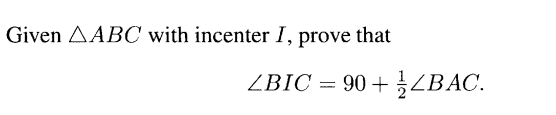 Solved Given ????ABC ﻿with incenter I, prove | Chegg.com