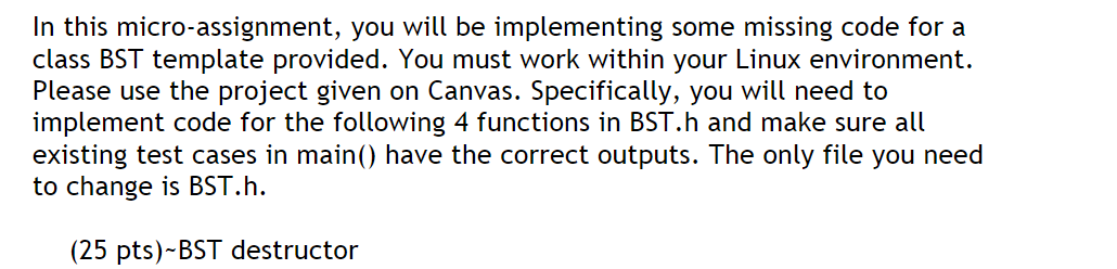 Solved Bst H Ifndef Bst H Define Bst H Include