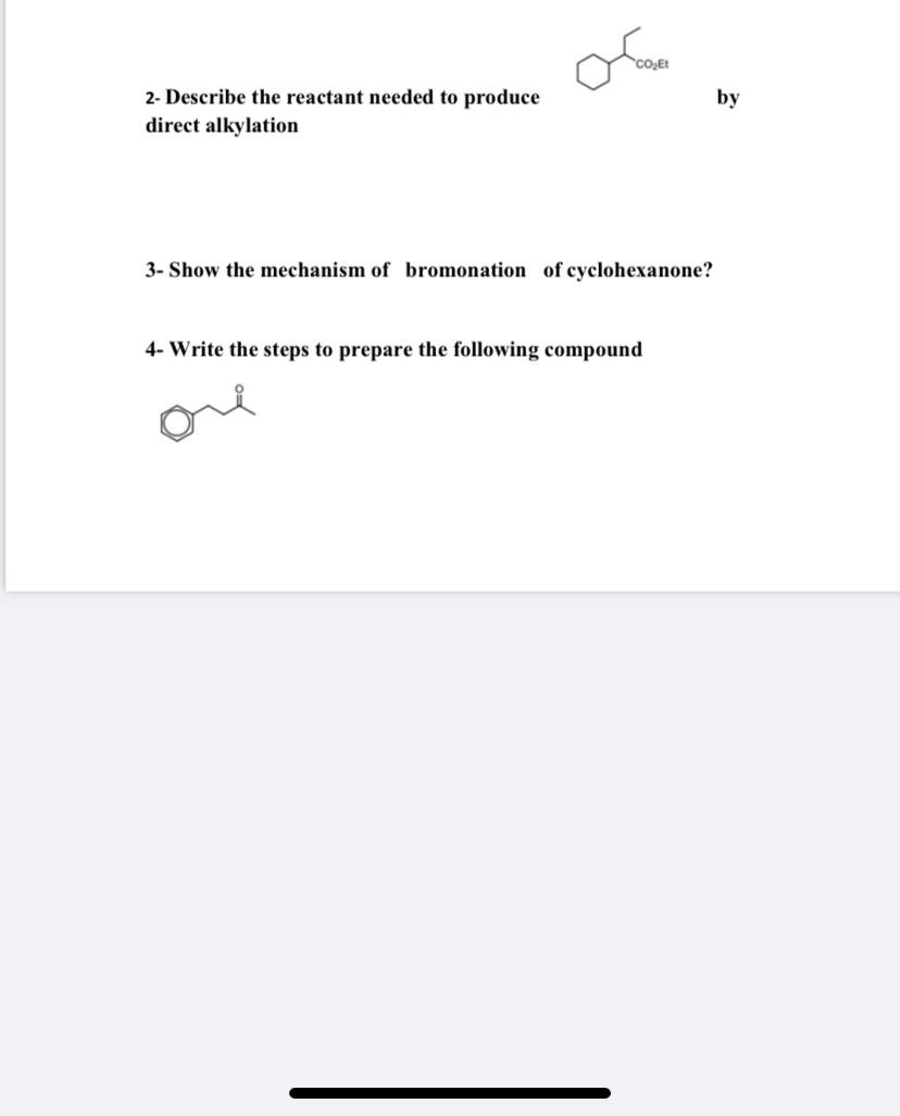 Solved 2- Describe the reactant needed to produce direct | Chegg.com