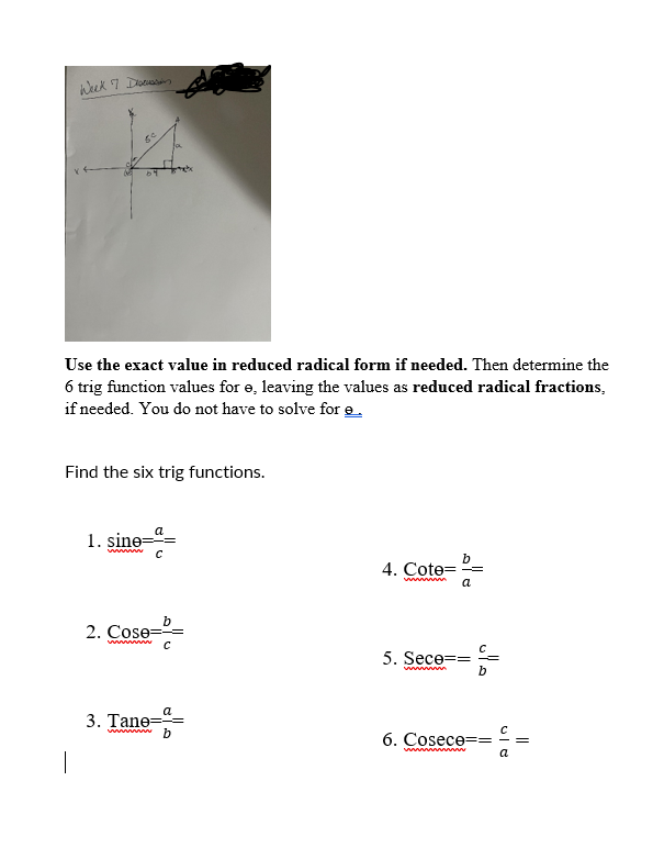 Solved Use the exact value in reduced radical form if | Chegg.com