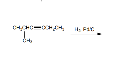 Solved CH3CHC=CCH2CH3 H2, Pd/C CH3 | Chegg.com