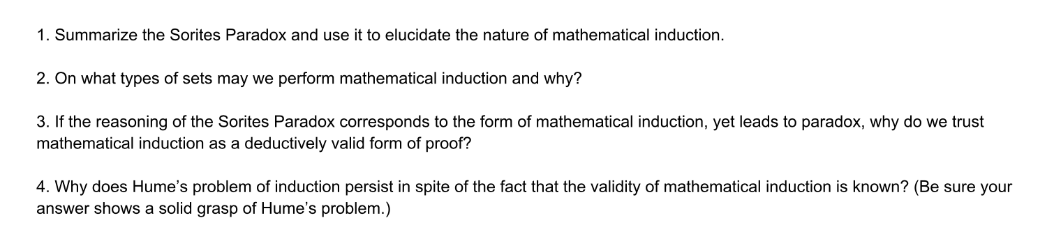 Solved 1. Summarize the Sorites Paradox and use it to | Chegg.com