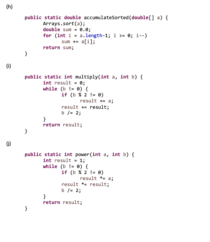 Solved Provide g(N) (the full result of analyzing the | Chegg.com