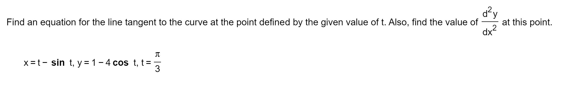 Solved Find an equation for the line tangent to the curve at | Chegg.com