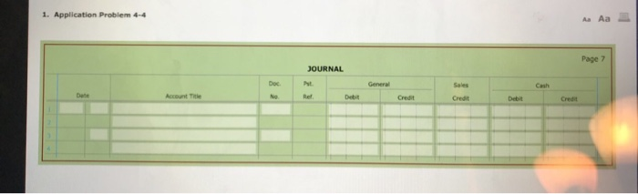 Solved APPLICATION PROBLEM Journalizing correcting entries | Chegg.com