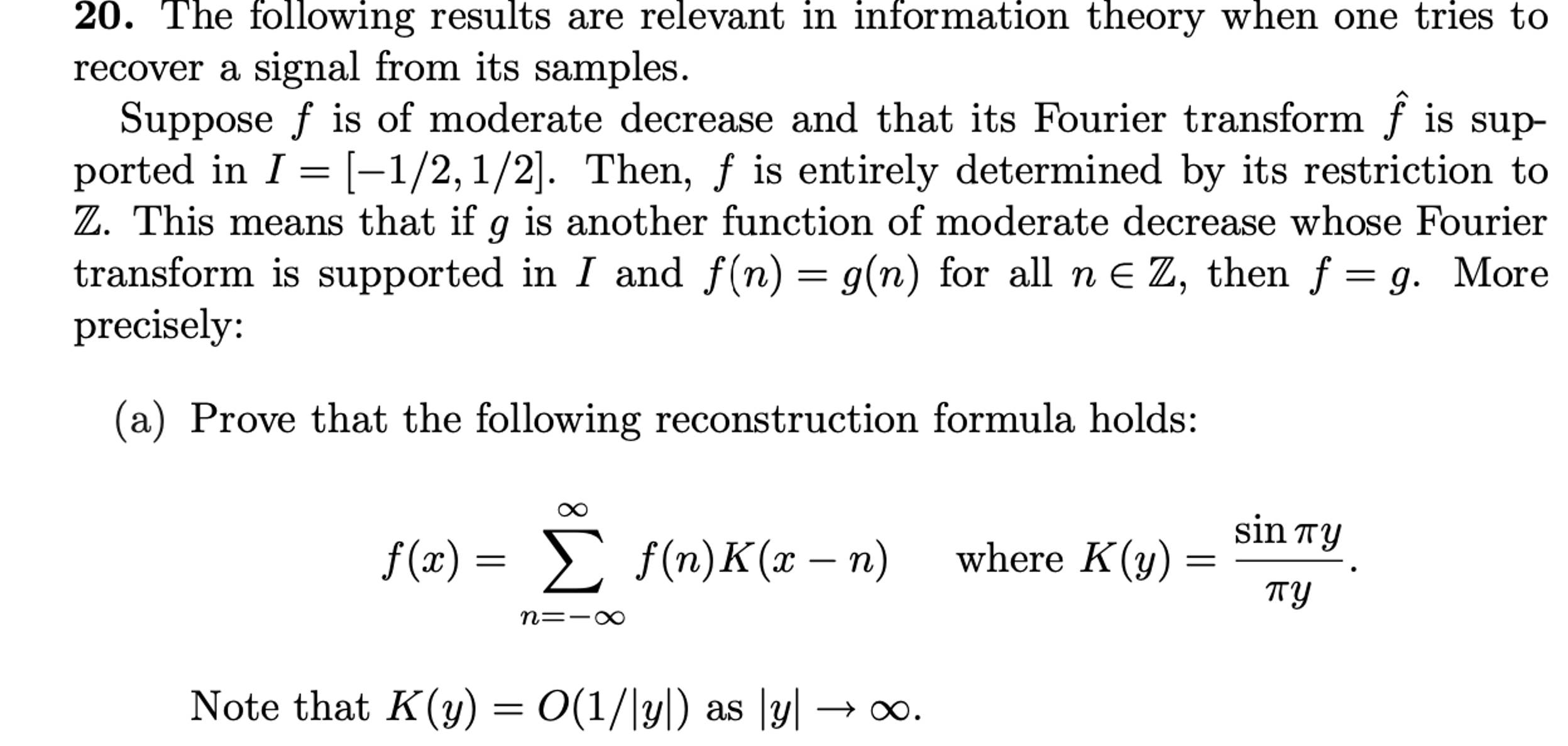 Solved The following results are relevant in information | Chegg.com
