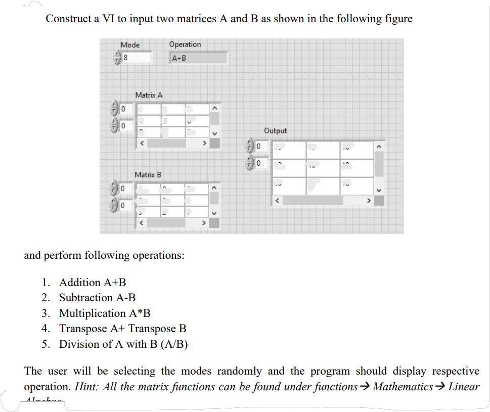 Solved PLEASE DO IT IN THE LABVIEW SOFTWARE, DO NOT SOLVE | Chegg.com